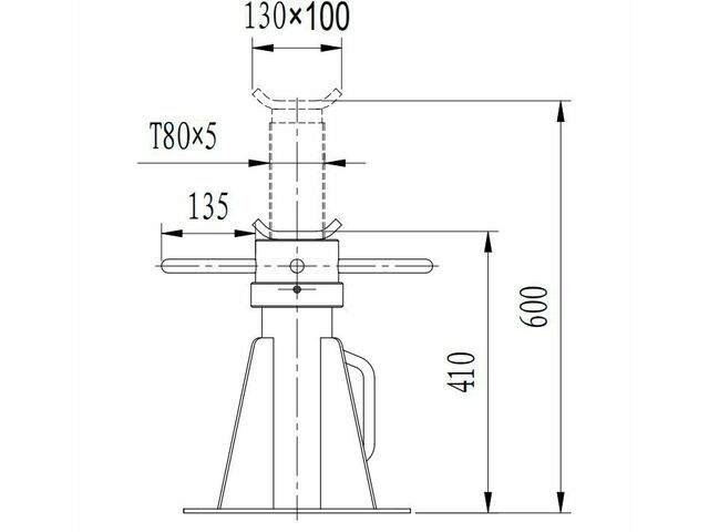 Chandelle professionnelle extra lourde 20 tonnes - modèle à vis - bas ...