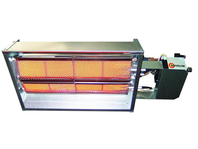 CHAUFFAGE RAYONNANT INFRAROUGE AVEC BRULEUR GAZ NATUREL A 2 ALLURES ...