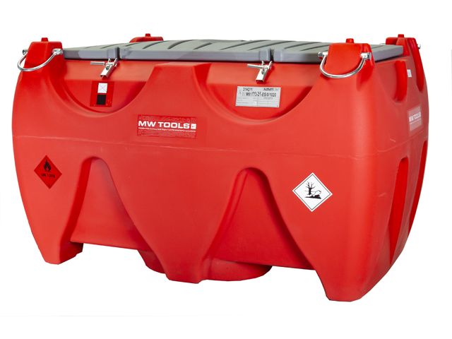 Citerne diesel PE rouge 900l, pompe 12V 70l/min MW-Tools TD9001270 de ...