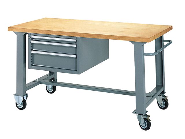 Etablis mobiles L.1500 mm sur roulettes avec 3 tiroirs de SETAM, L ...