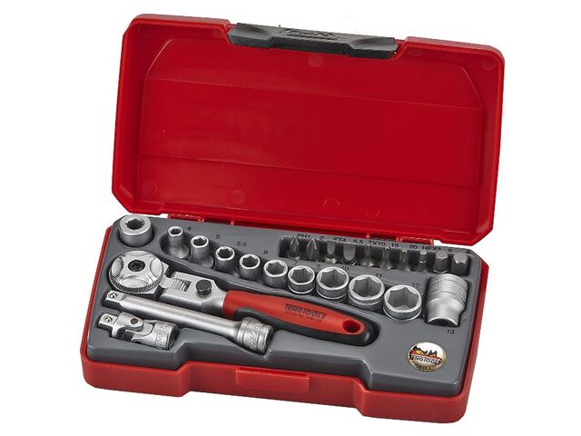 Jeu de douilles et embouts 1/4 racagnac swivel 24 pcs Teng Tools de ...