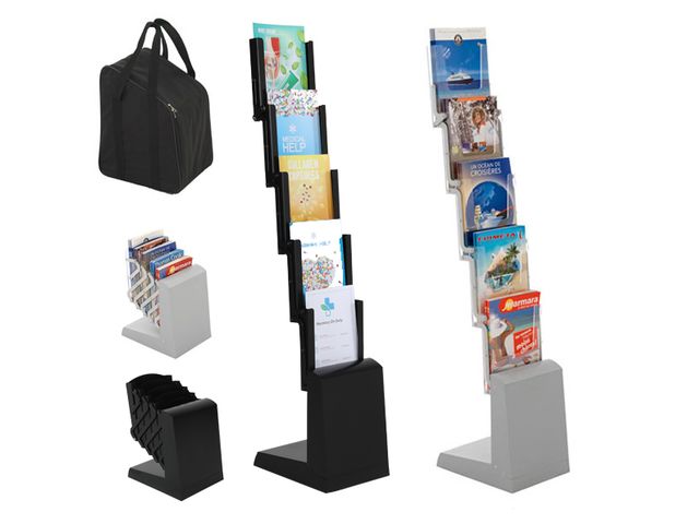 Présentoir Zig Zag Métal Noir + Sac transport de EDIMETA - Présentoirs ...