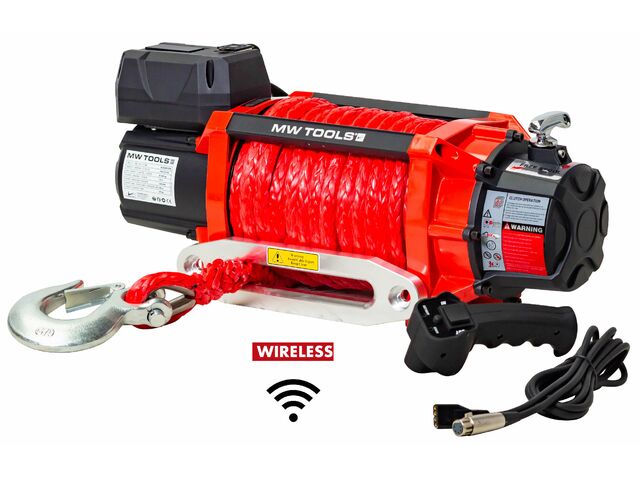 Treuil électrique 12V 8164 kg câble 26m synthétique télécommande sans ...