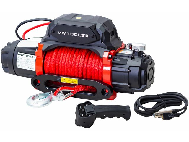 Treuil électrique 24V 5443kg câble 26m synthétique télécommande sans ...